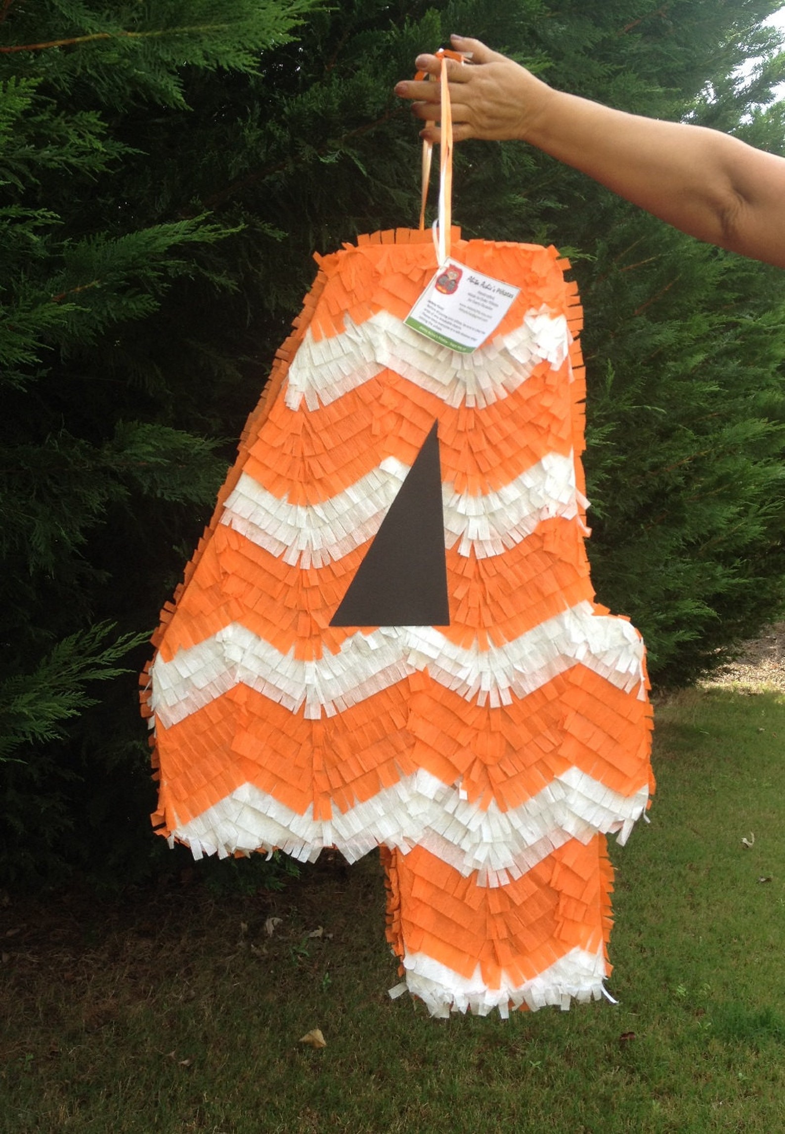 Large Number Four Pinata. Chevron Pattern. Custom Number | Etsy