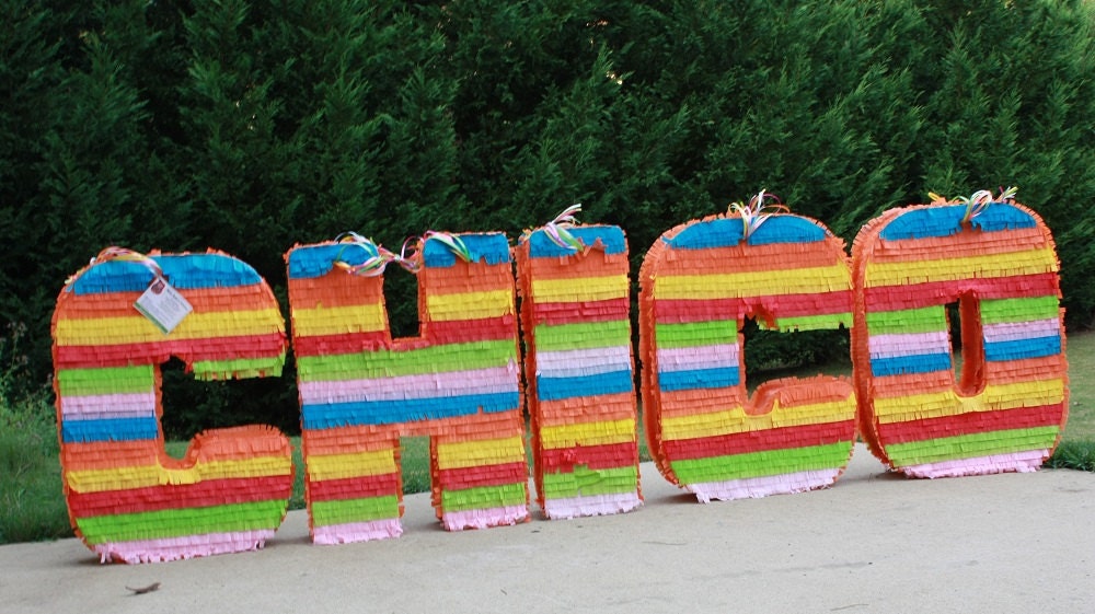 Medium Letter Pinatas Custom Letter Pinatas | Etsy