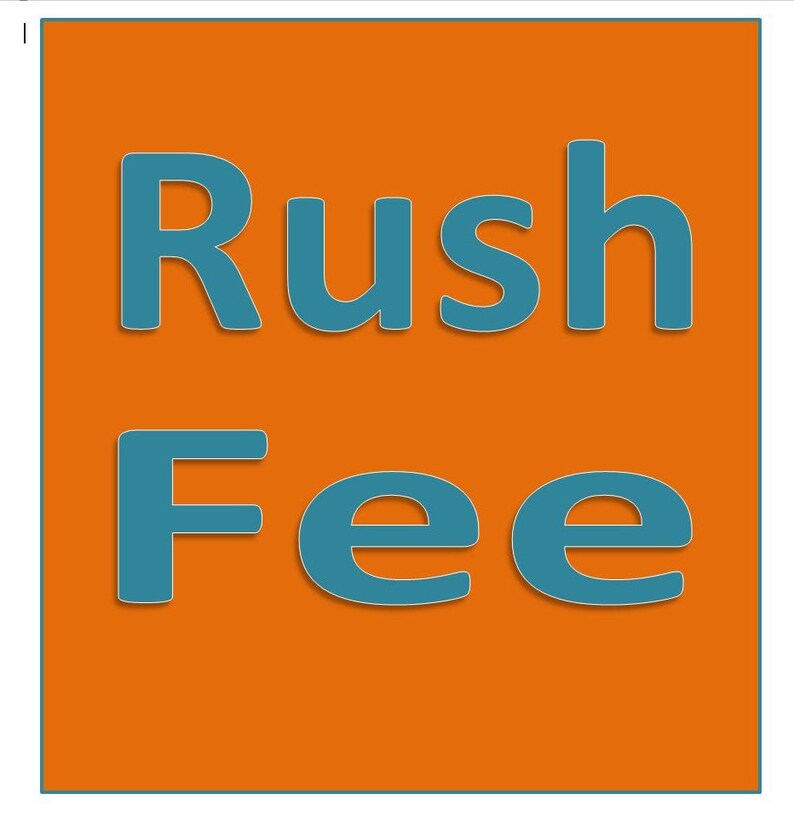 Rush Fee - Etsy