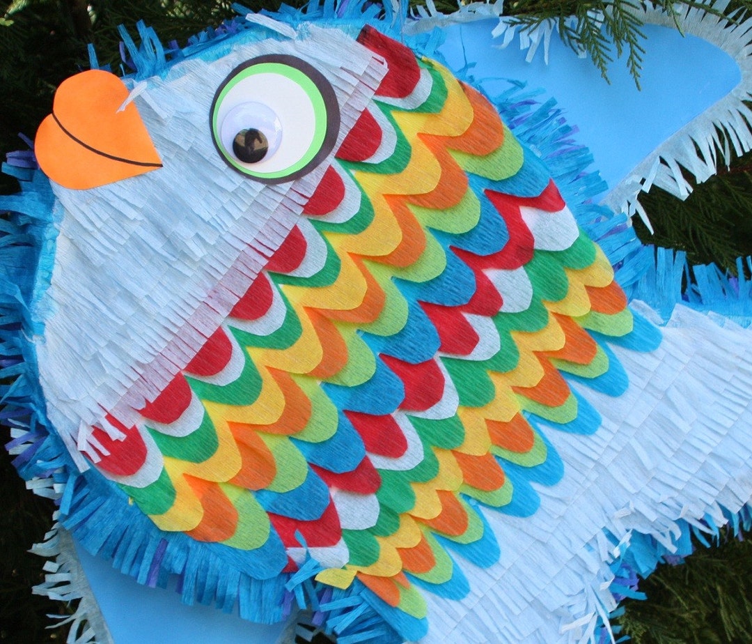 Pinata del pescado. Pinata del pescado azul. Peces de - Etsy México