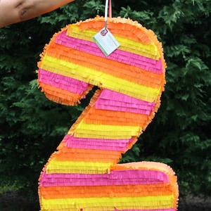 Number Two Pinata Large Number 2 Pinata Custom Pinata - Etsy