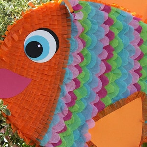 Fish Pinata. Orange Fish Pinata. Rainbow Fish Pinata - Etsy