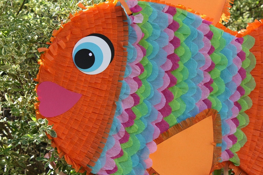 Fish Pinata. Orange Fish Pinata. Rainbow Fish Pinata - Etsy