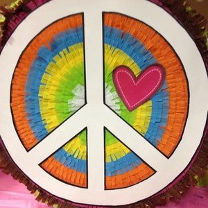 Peace Sign Pinata. Rainbow Peace Sign Pinata | Etsy