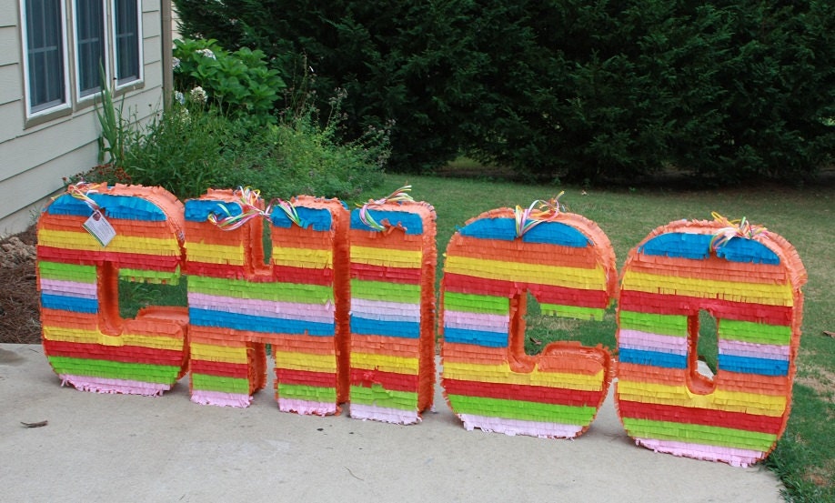 Medium Letter Pinatas Custom Letter Pinatas | Etsy