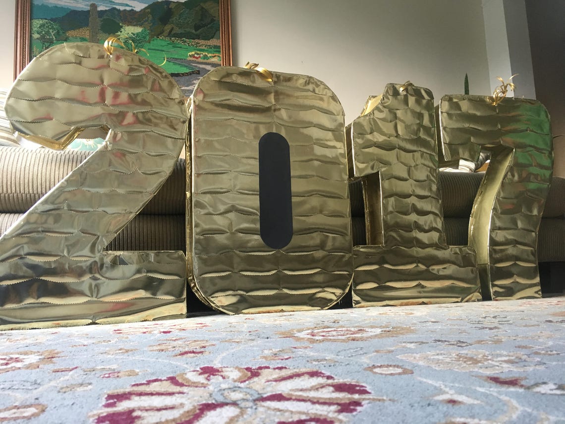 2020 Large Number Pinatas. Gold or Silver Number Pinatas. 2020 - Etsy