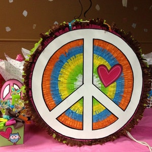 Peace Sign Pinata. Rainbow Peace Sign Pinata | Etsy
