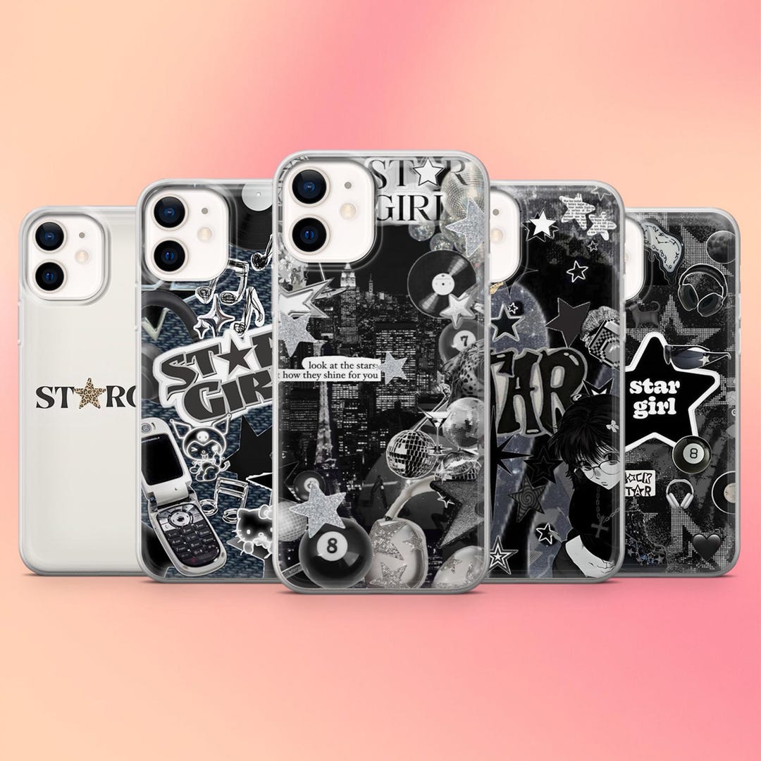 Y2K Star Girl Phone Case Retro Cosmic Cover for iPhone 17, 17pro, 16 ...