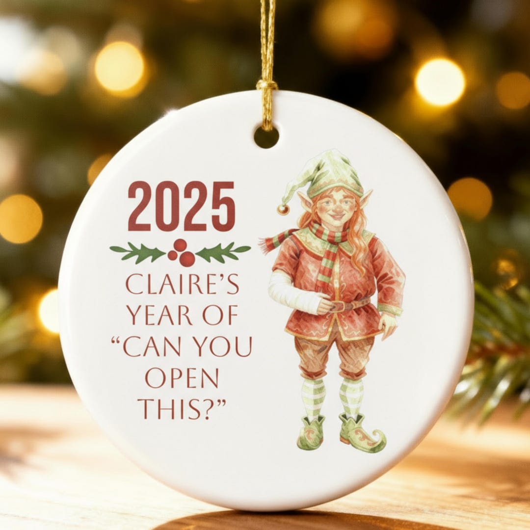 Personalized Broken Arm Ornament | Funny Broken Wrist or Hand Christmas ...