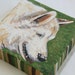 Original Acrylic Painting 6x6 Wolf Art, Timber Wolf Artwork, Mini ...