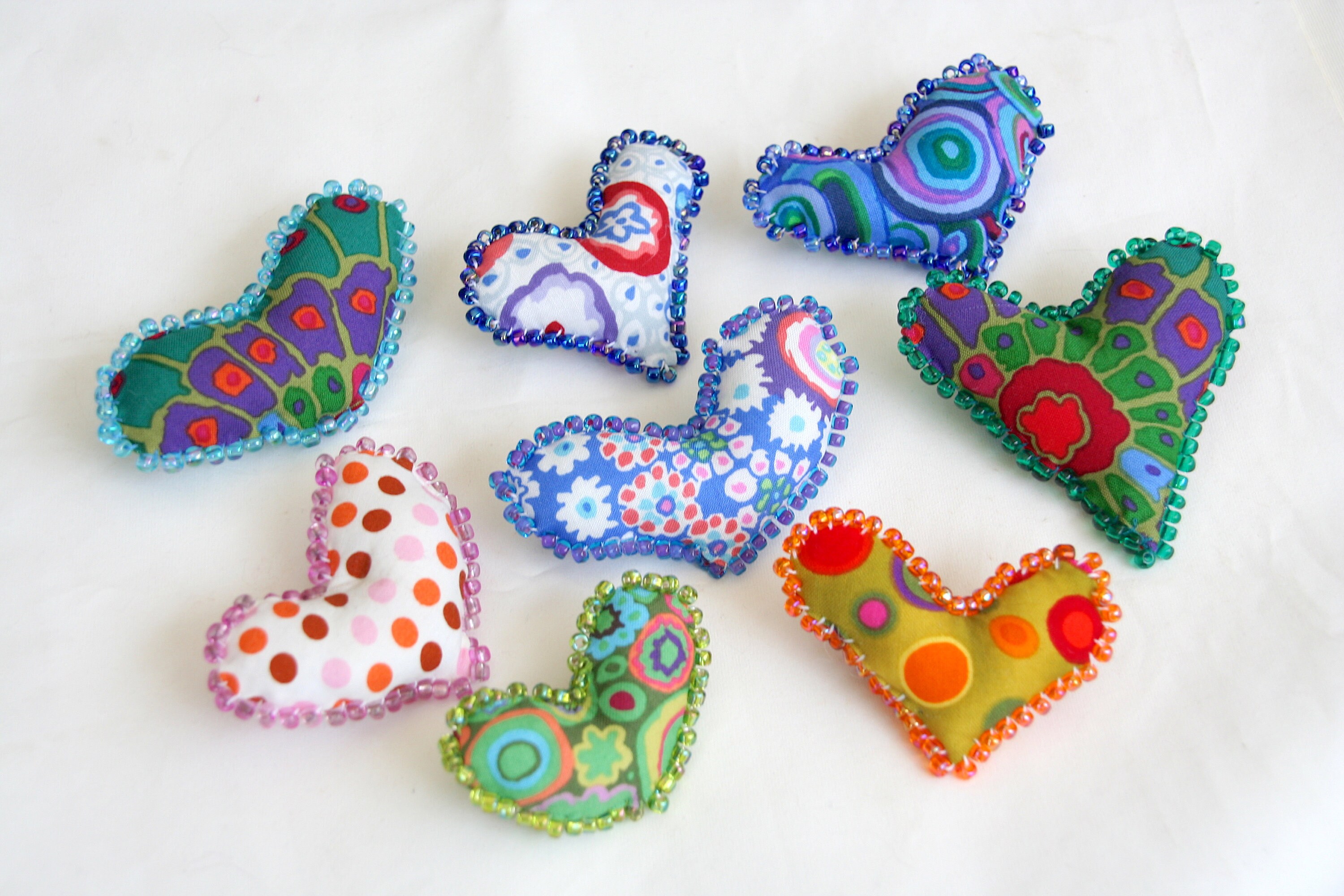 Fiber Art Heart Pins Set of 5 Valentines Day Pins Brooches - Etsy