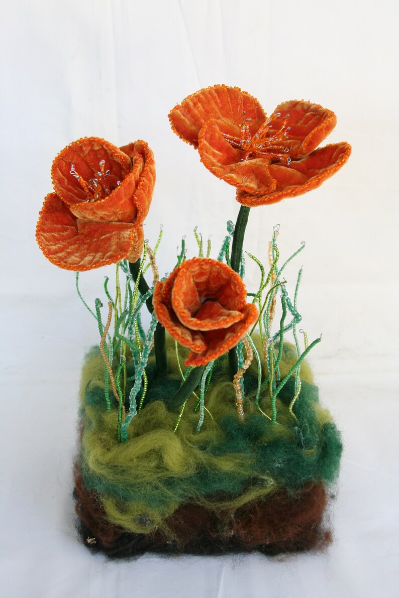 Fiber Art Flower Sculpture Unique Home Decor Wedding - Etsy