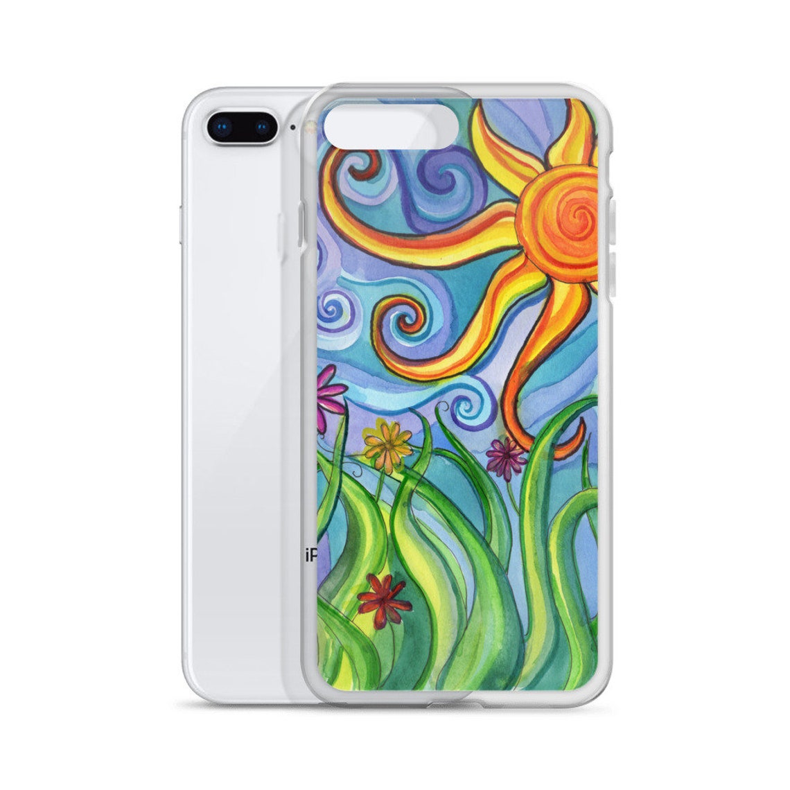 IPhone Case With Original Art, iPhone 6, 7, 8, X, Plus, Sun Art Phone ...