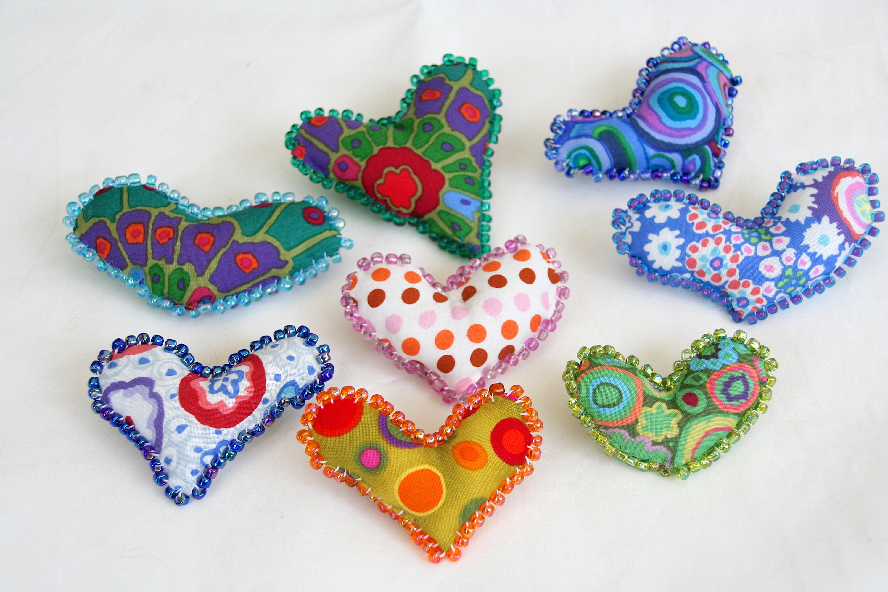 Fiber Art Heart Pins Set of 5 Valentines Day Pins Brooches - Etsy