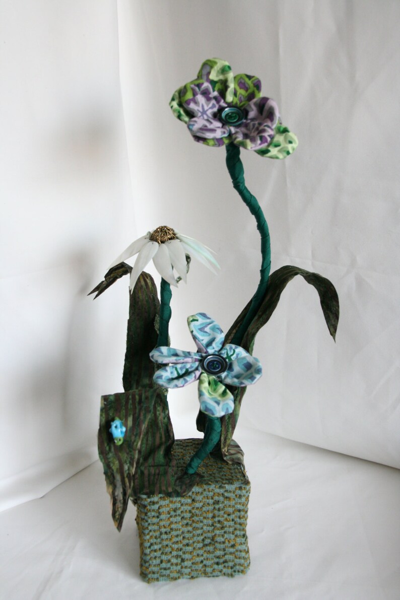 Fiber Art Flower Sculpture Unique Home Decor Wedding - Etsy
