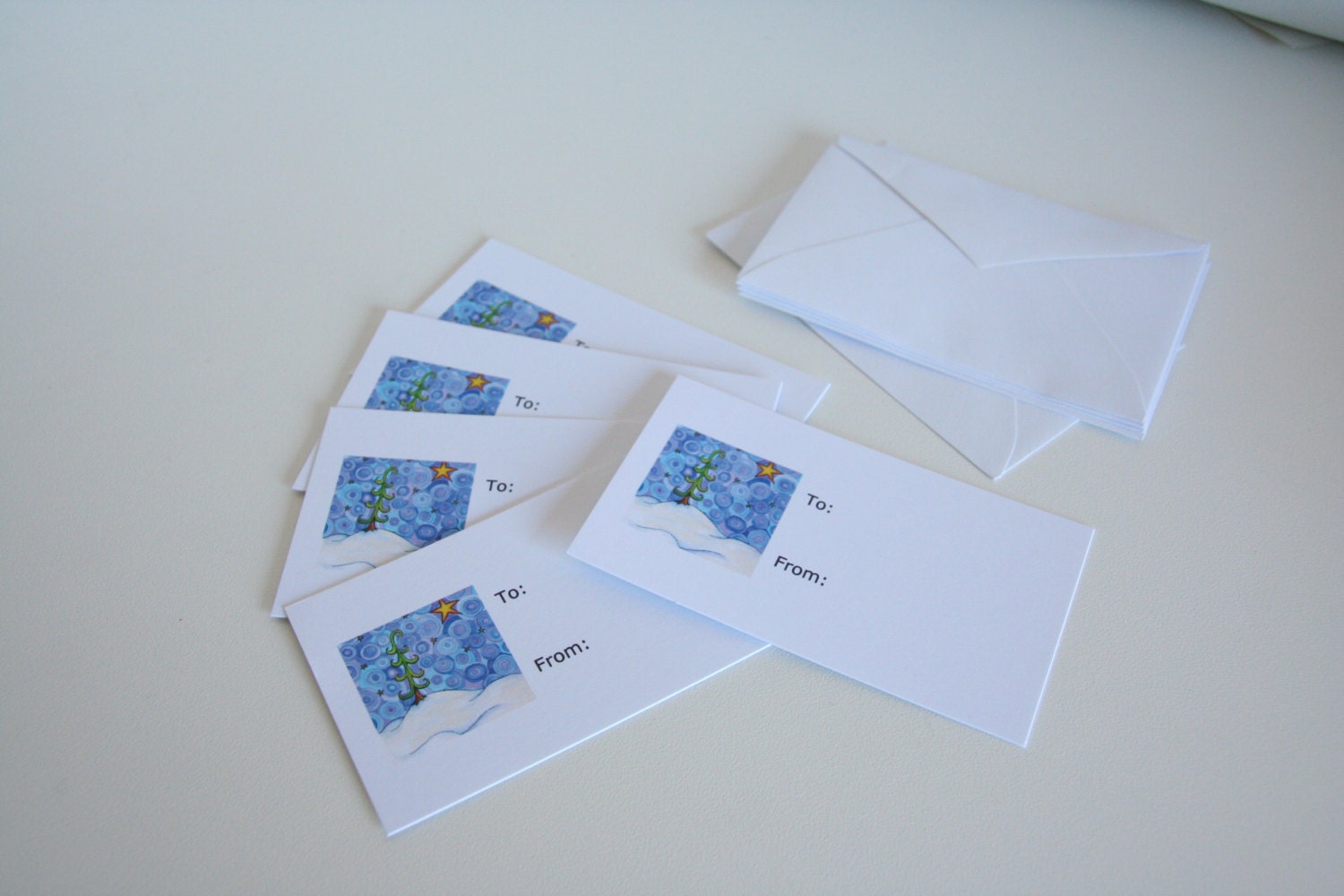 Gift Tags With Envelopes Set of 5 Printed With Original - Etsy