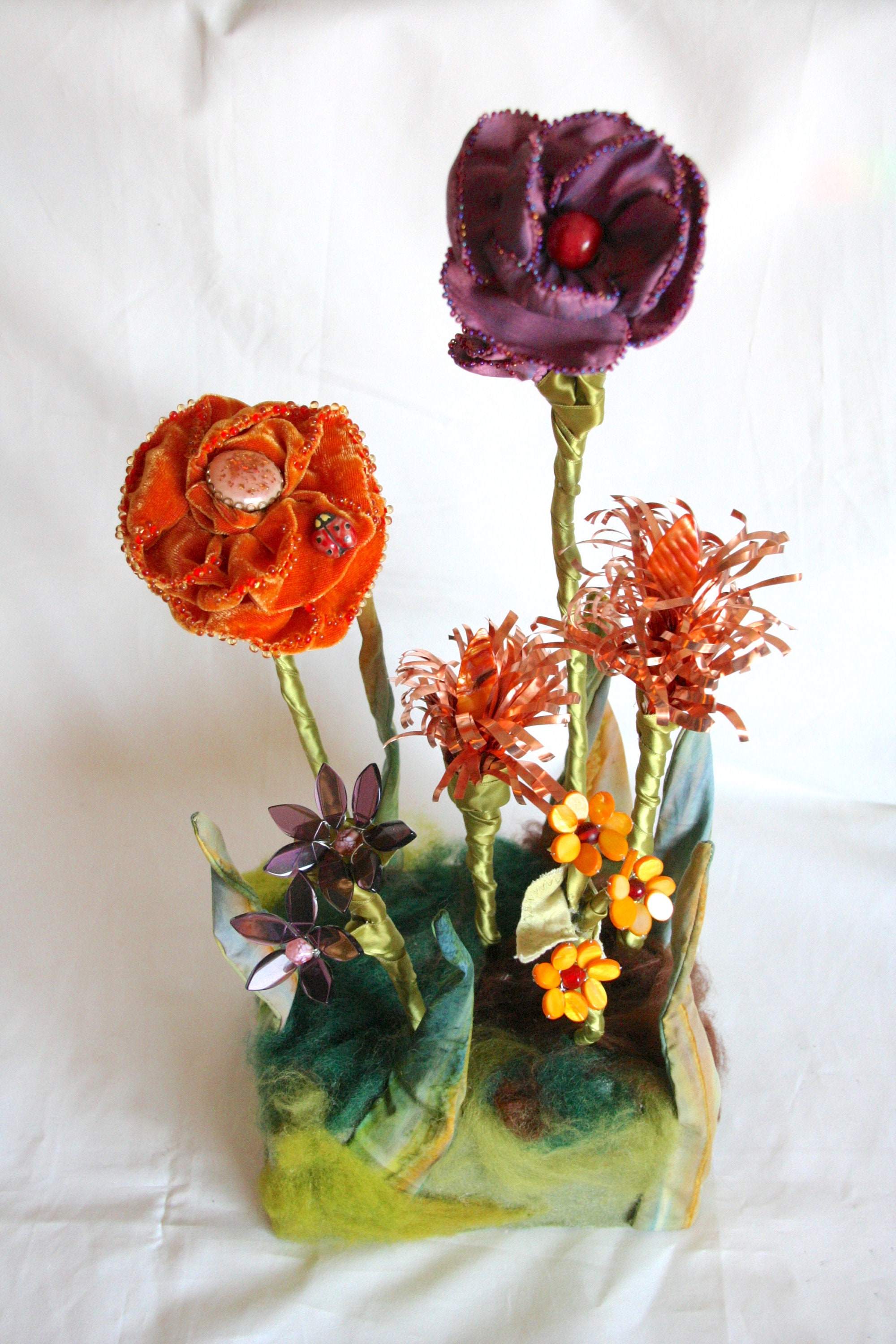 Fiber Art Flower Sculpture Unique Home Decor Wedding - Etsy