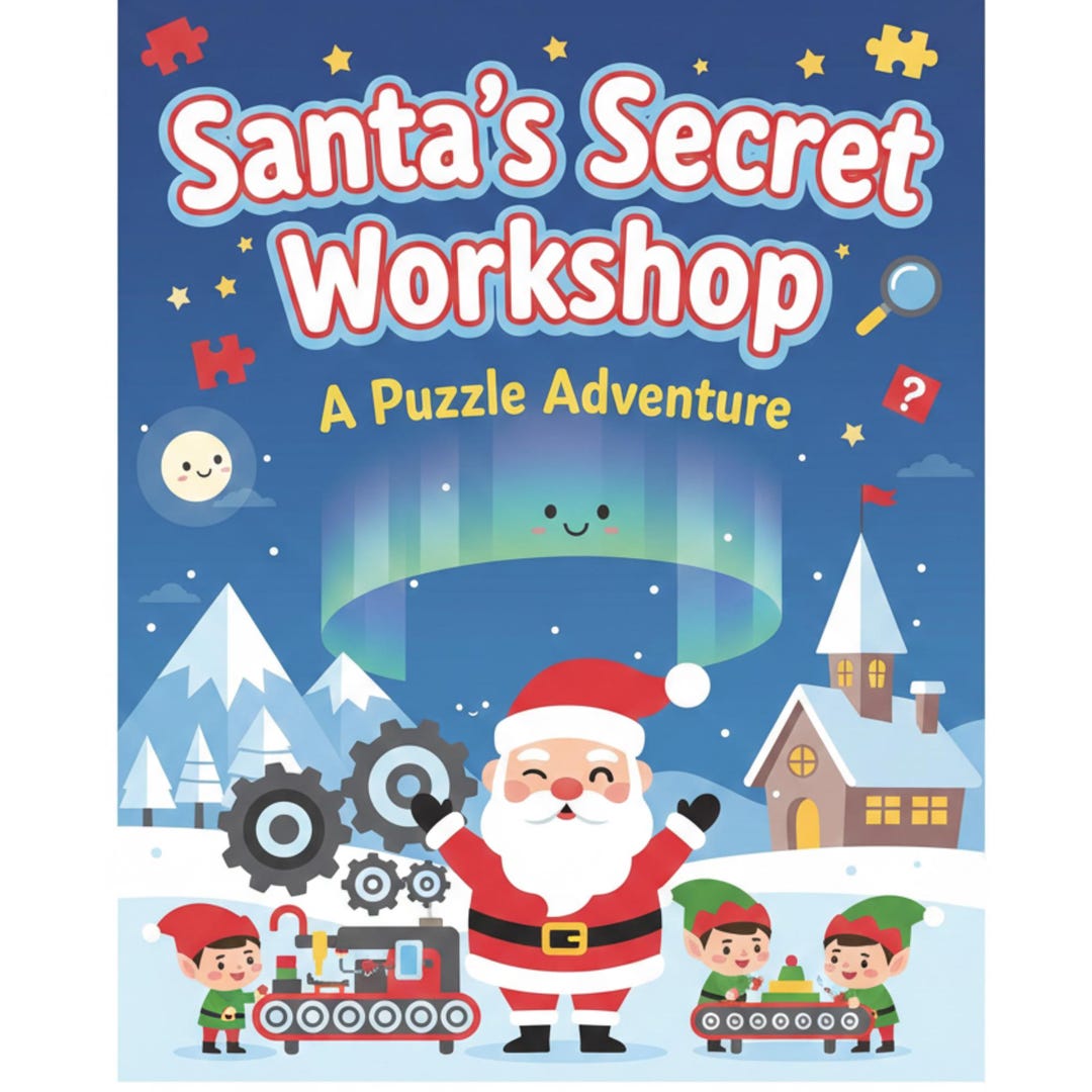Santa’s Secret Workshop Christmas Activity Book | 20 Page Printable ...