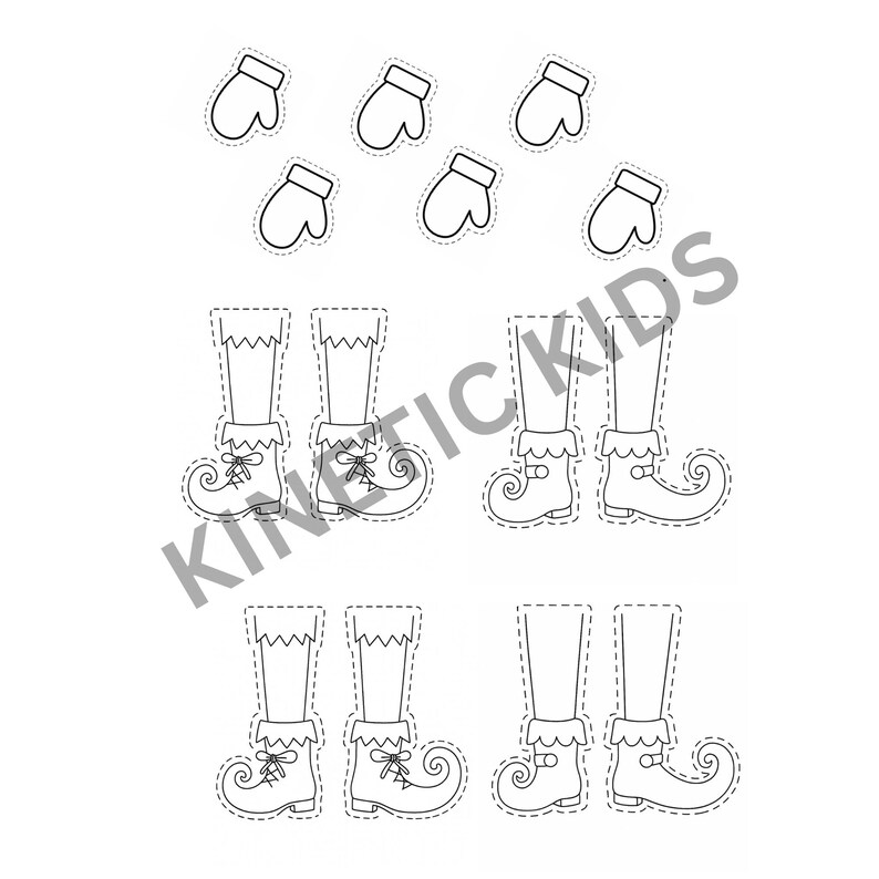 Build-an-elf Printable Kit – DIY Christmas Elf Coloring Pages (digital ...