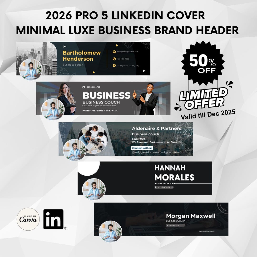 Business 2026 Linkedin Banner, Banners Linkedin, Personal Branding ...