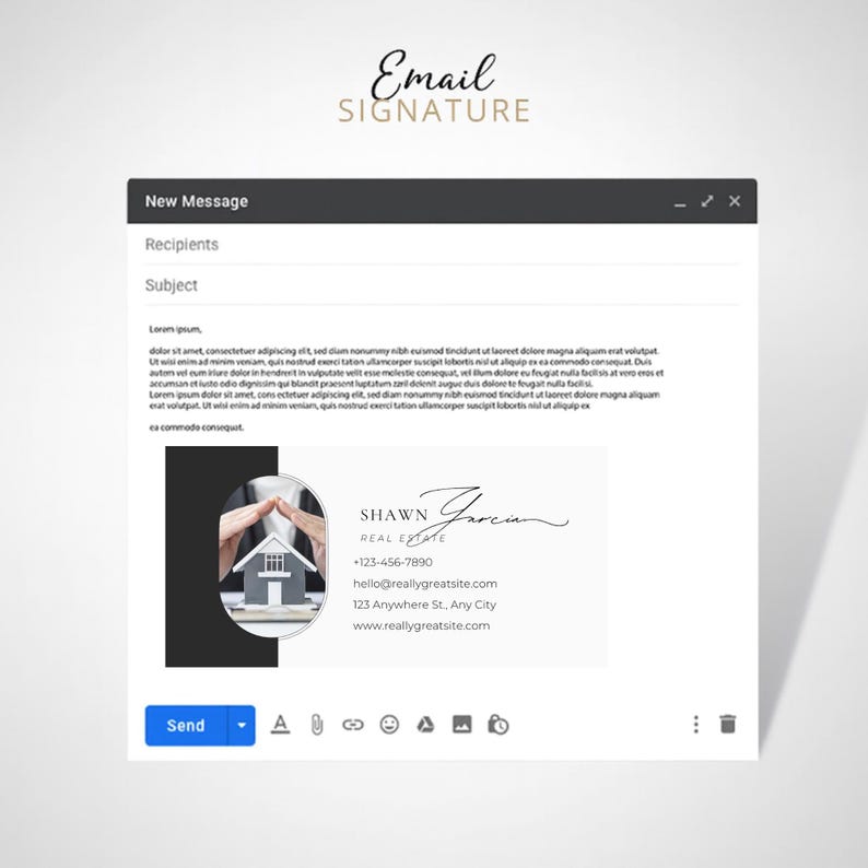 2026 Editable Real Estate Email Custom Signature Templates, Bundle of 3 ...
