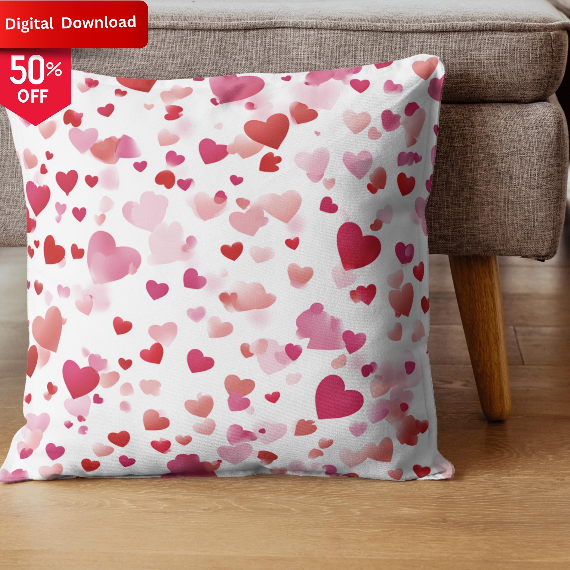 Printable Valentines Digital Paper Bundle: Hearts Wallpaper Scrapbook ...