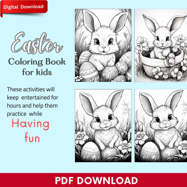 Easter Busy Book Printable - Easter Activity Book for Kids - Easter ...