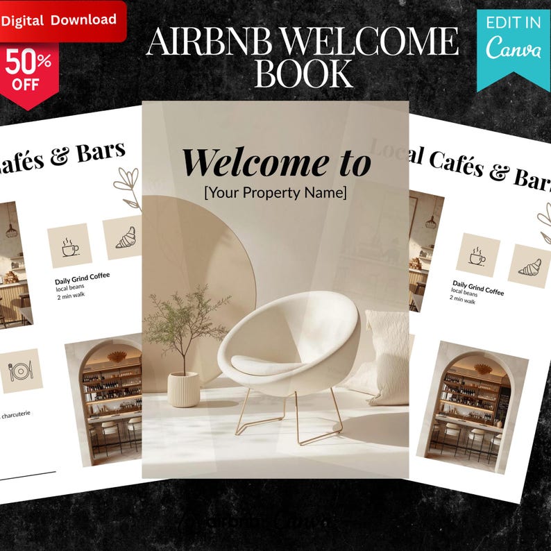 2026 Printable Airbnb Welcome Guide Canva Template Host Bundle Kit ...