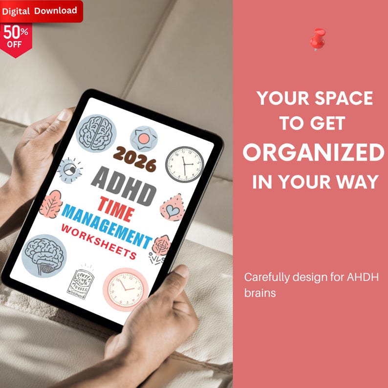 2026 Editable ADHD Time Management Daily Weekly Monthly Digital Planner ...