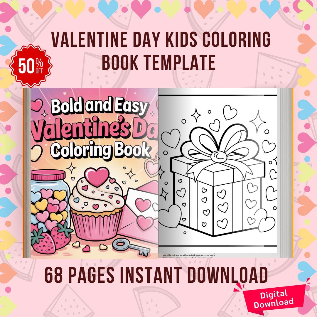 Printable Valentines Day Coloring Pages for Kids, Personalized ...