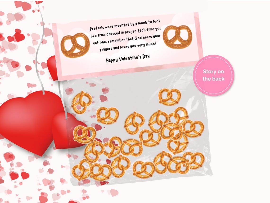 Christian Valentine's Day Treat Bag Toppers, Printable Catholic School ...