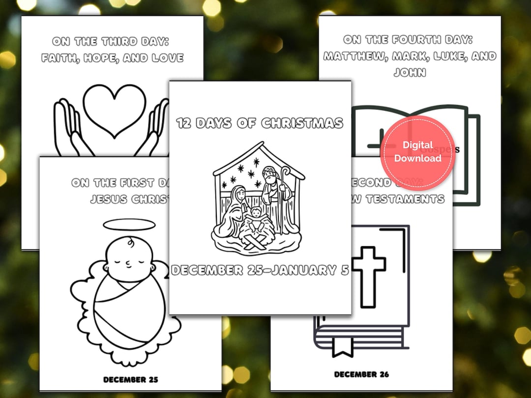 Catholic Twelve Days of Christmas Mini Book for Kids, Catholic School ...