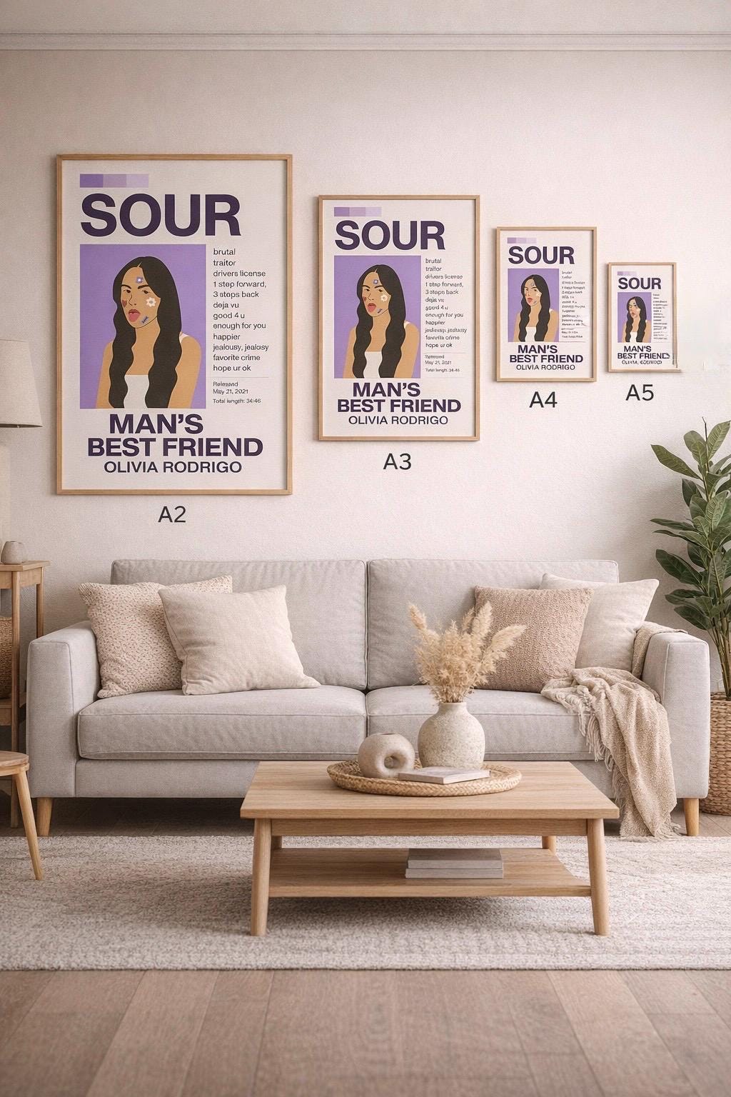 Olivia Rodrigo – SOUR Album Poster | Minimal Music Wall Art | Pop Album ...