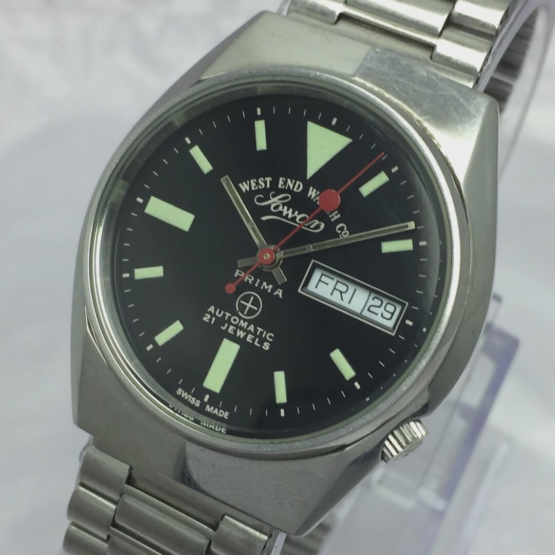 West End Watch Co Sowar Prima Automatic Day/date Vintage Watch - Etsy