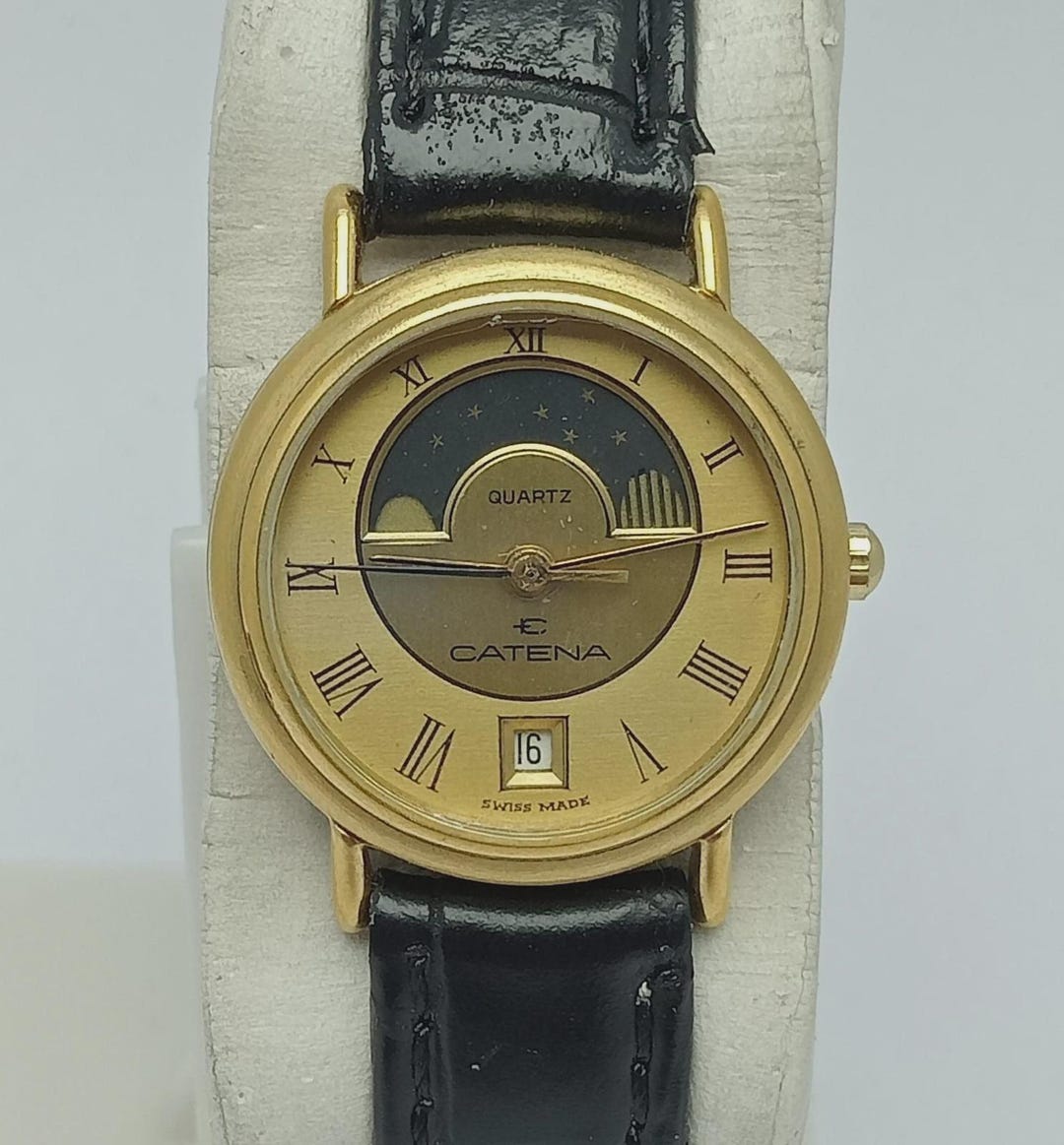 Catena Lune Quartz Moonphase Roman Dial Vintage Women’s Watch - Etsy