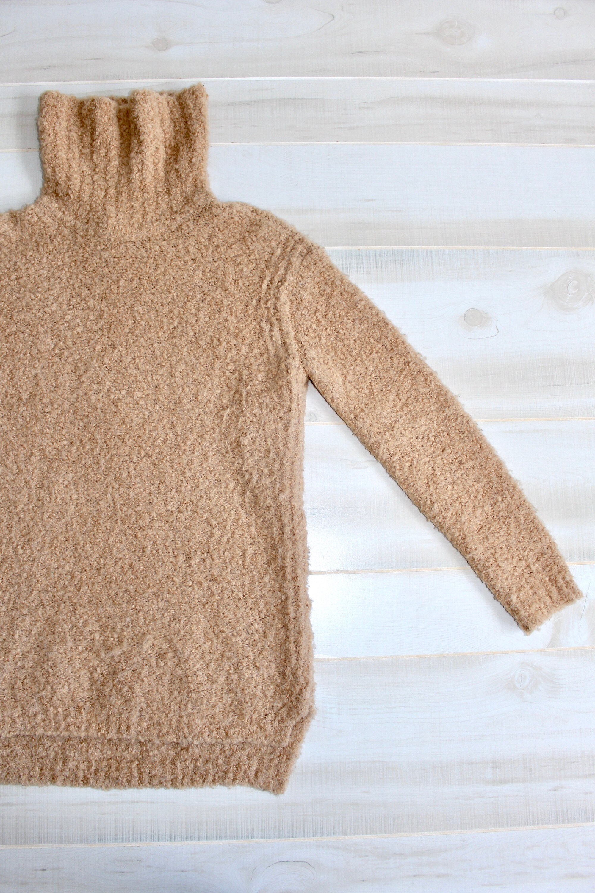 Vintage Chunky Fuzzy Sweater, Nubby, Boucle, Teddy Bear, Turtleneck ...