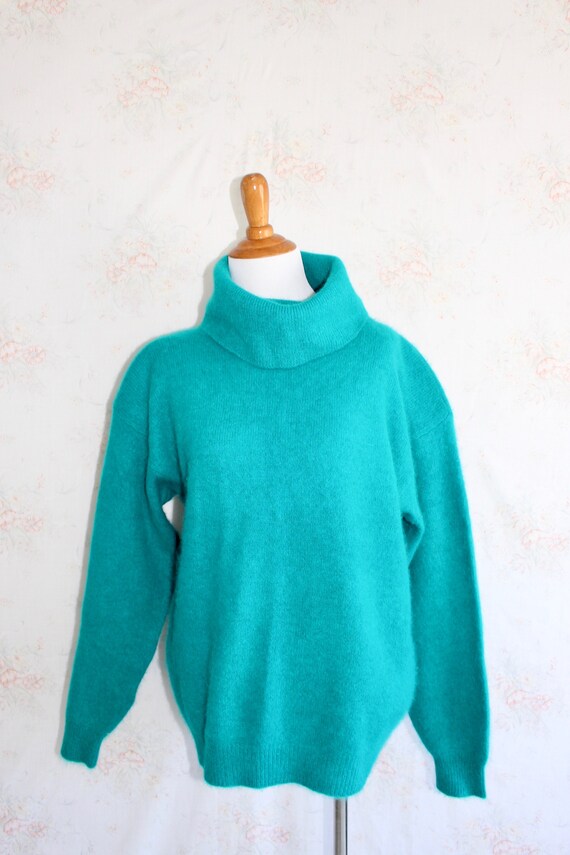 Vintage 80s Fuzzy Angora Sweater, 1980s Oversized Tur… - Gem