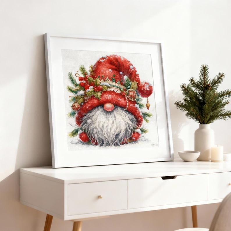Christmas Gnome Cross Stitch Pattern – Holiday Embroidery (PDF Pattern ...