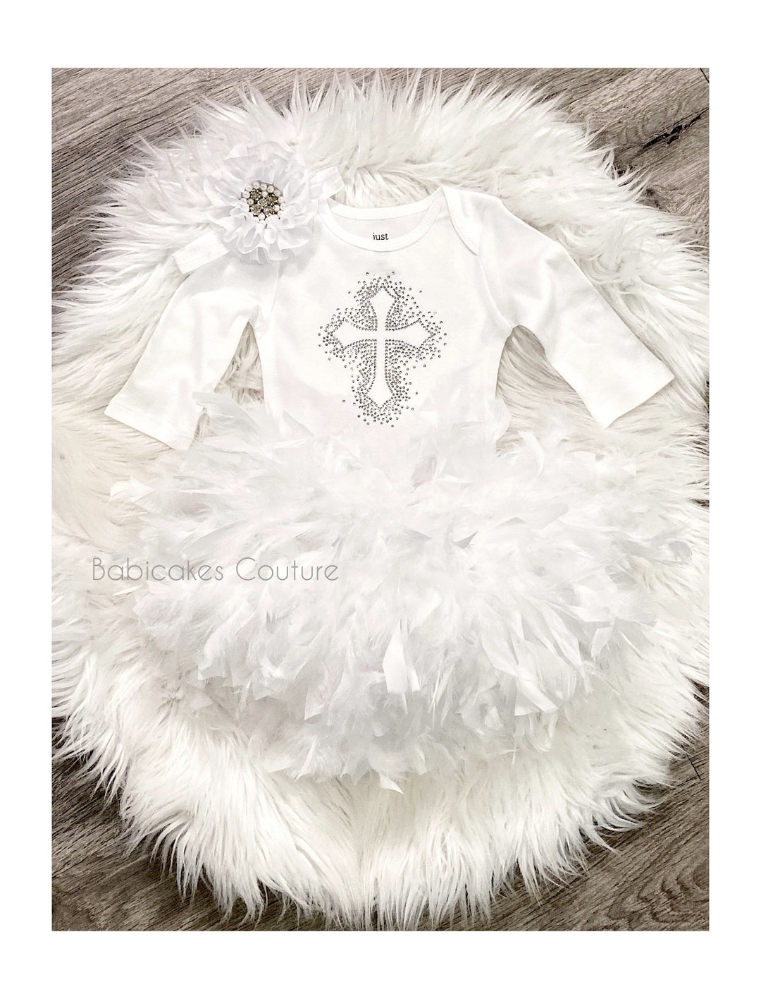 After Christening Outfit, Feather Christening Dress, Naming Outfit ...
