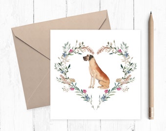 Great Dane Great Dane Card Great Dane Sympathy Card Dog - Etsy