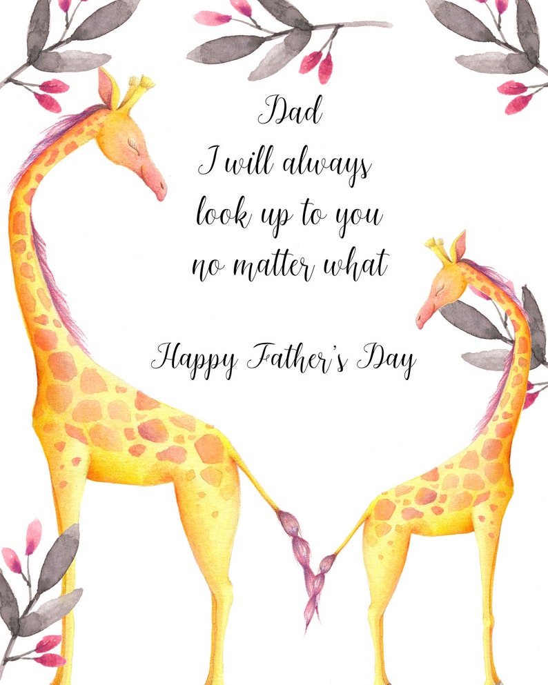 Father's Day Card Giraffe Card Card for Father's - Etsy UK