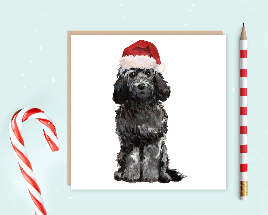 Cockapoo Christmas Card Christmas Gift for Dog Lovers - Etsy UK