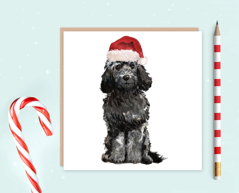 Cockapoo Christmas Card Christmas Gift for Dog Lovers - Etsy UK