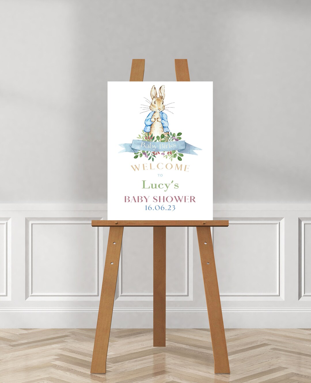 Peter Rabbit Baby Shower Party Welcome Sign, Baby Shower, Welcome to ...