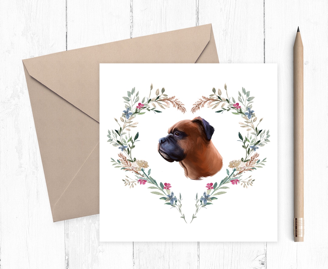 Boxer Dog Birthday Card Boxer Dog Gift for Dog Lovers - Etsy