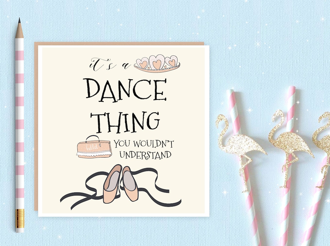 Ballerina Blank Greeting Card Ballet Card Ballet Ballerina Dance Card ...