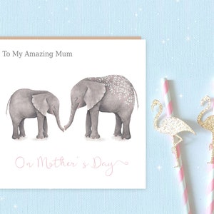 Elephant Mother's Day Card Mothers Day Card Mother's Day Card Card for ...