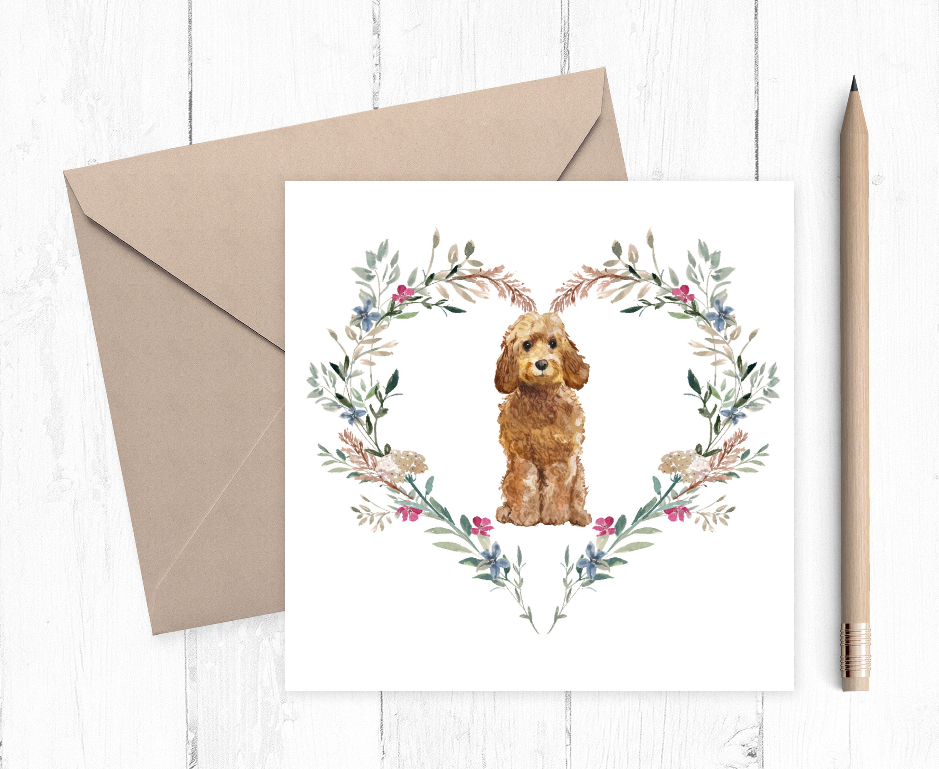 Cockapoo Card Cockapoo Gift for Dog Lovers | Etsy