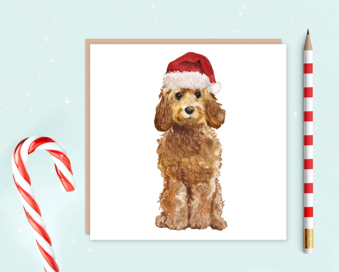 Cockapoo Christmas Card Pack of 10 Christmas Gift for Dog Lovers ...