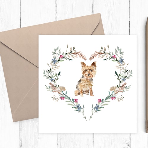 Dog Cards Yorkie Card Yorkie Birthday Card Yorkshire - Etsy